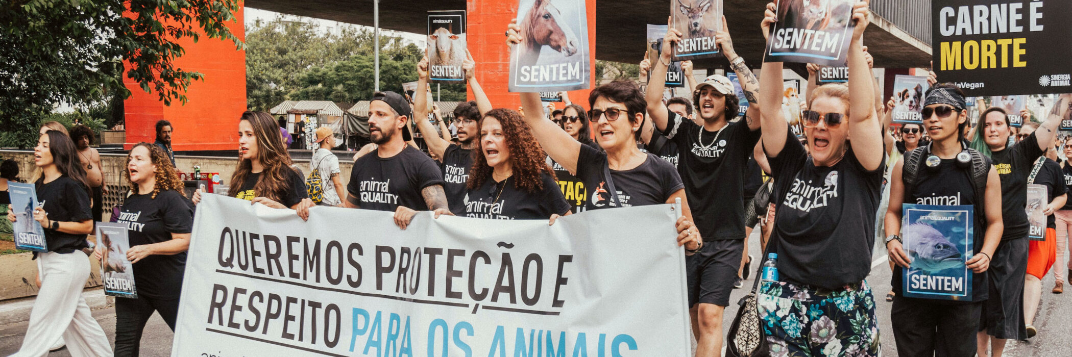 Animal Equality realiza tradicional protesto sobre o Dia Internacional ...